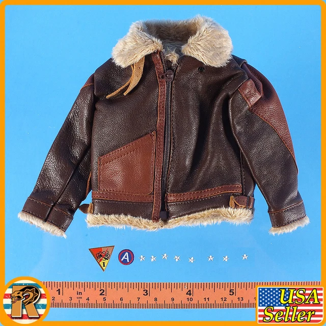 US GENERAL PATTON - Leather Jacket w/ Badges #2 - 1/6 Scale - DID ...