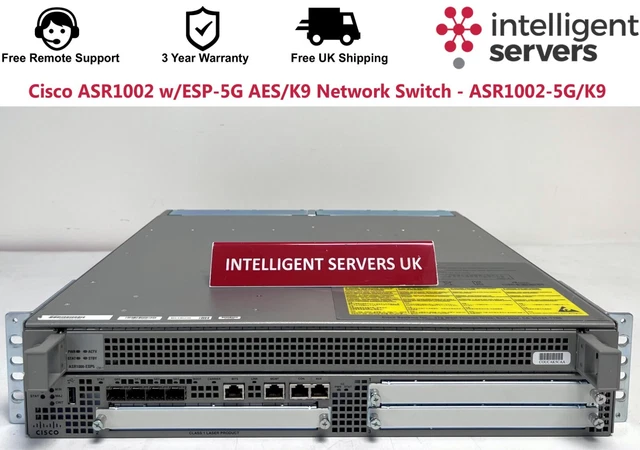 CISCO ASR1002 W/ESP-5G AES/K9 Network Router - ASR1002-5G/K9 £300.00 ...
