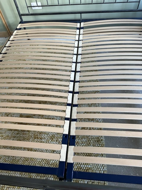 BED FRAME CAST Iron From AND SO TO BED Slatted Base Dark Nickel Colour ...