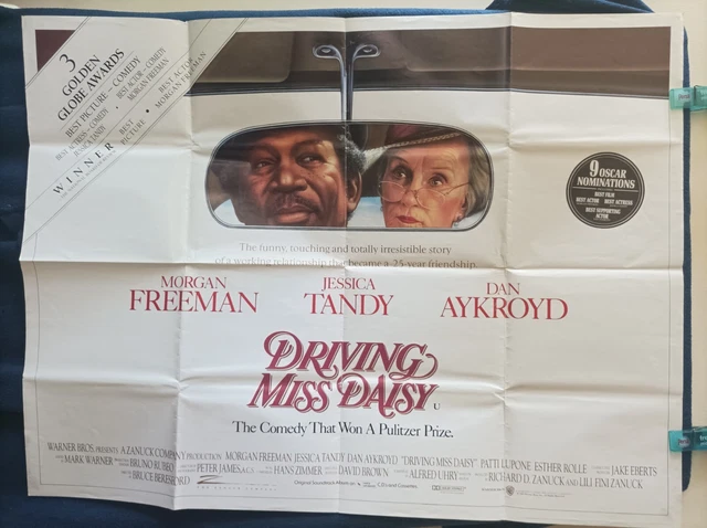 DRIVING MISS DAISY Morgan Freeman Jessica Tandy Original Quad Cinema ...