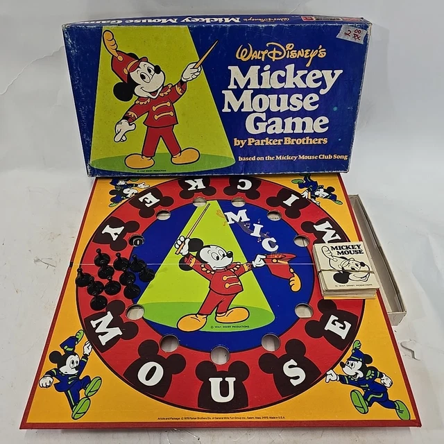 1976 WALT DISNEYS Mickey Mouse Club Board Game Parker Brothers Missing ...