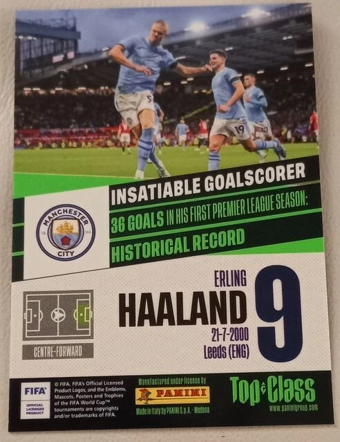 ERLING HAALAND - Panini Top Class 2024 - Unbeatable Card White EUR 1,00 ...