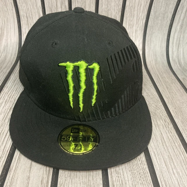 MONSTER ENERGY DRINK x BILLABONG New Era Fitted Baseball Cap 7 1/4 Rare ...