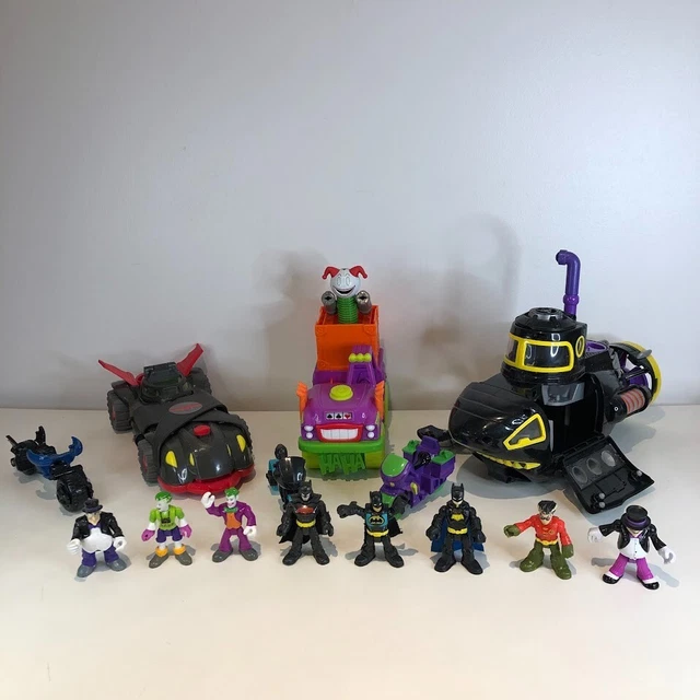 FISHER PRICE IMAGINEXT DC Super Friends Batman Bat Sub, Joker, Vehicle ...