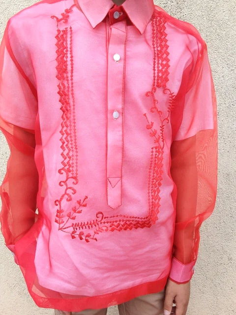 NEW PHILIPPINE COSTUME Boys Red Barong Tagalog Ideal for multicultural ...