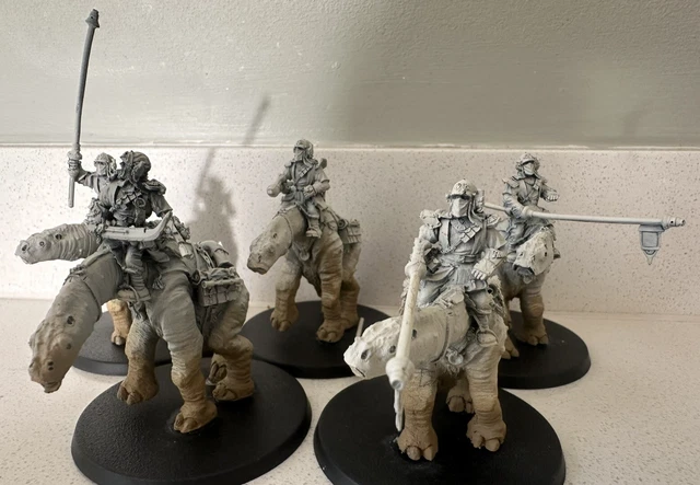 5 X TALLARN Mukaali Rough Riders Astra Militarum VERY RARE OOP Forge ...