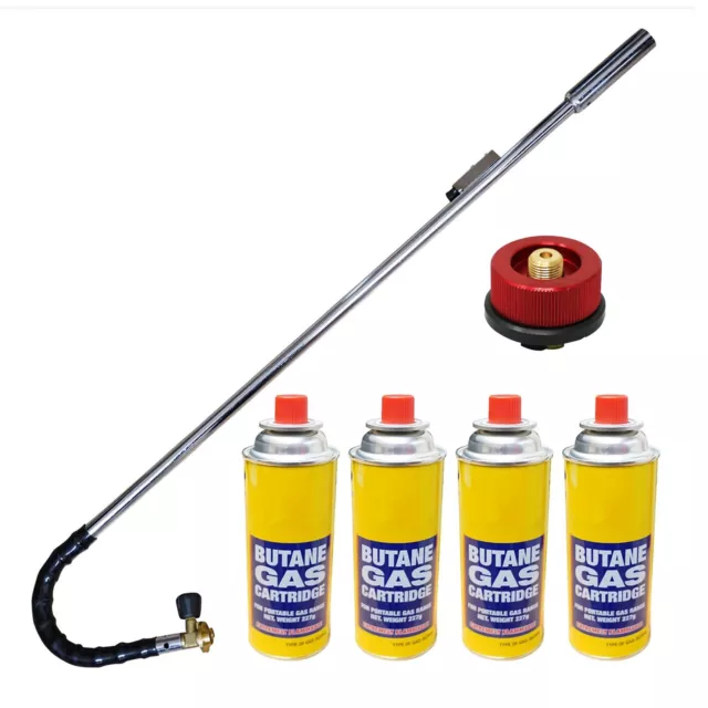 WEED BURNER KILLER Wand Butane Gas Blowtorch Garden Outdoor Weeds Moss ...