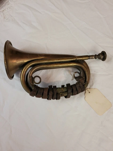 VINTAGE WWI TRENCH Bugle Battle Field Horn WWI Millard Phila Depot PA ...