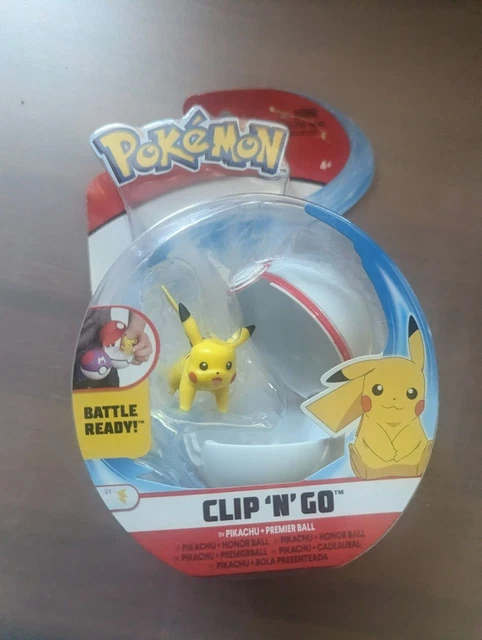 JAZWARES - POKEMON Clip 'N' Go Poke Ball & Figure - PIKACHU w/ Premier ...
