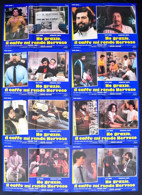 FOTOBUSTE NO GRAZIE IL CAFFE' MI RENDE NERVOSO massimo troisi arena F208 EUR 34,99 - PicClick IT