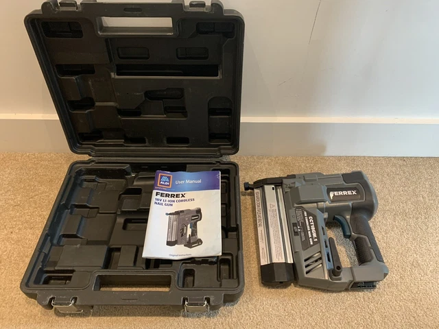 FERREX 18V LI-ION Cordless Brad Nail and Staple Gun CCT18GW.1 Body Only ...