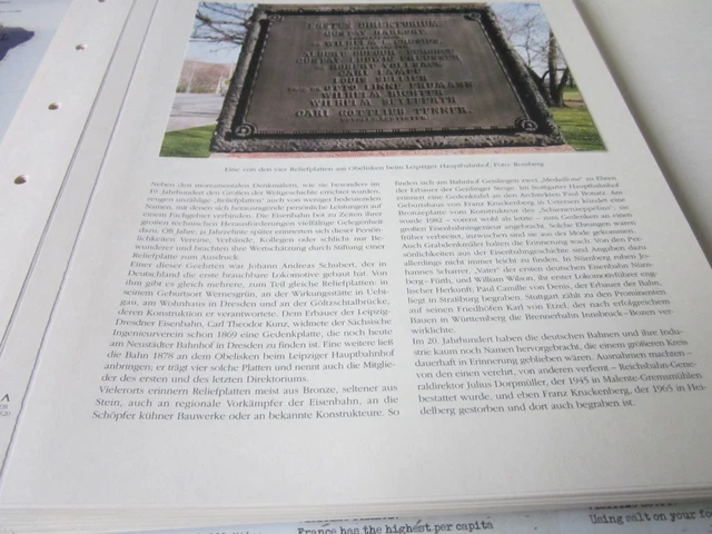DEUTSCHES EISENBAHN ARCHIV 4 Geschichte 1520 Obelisk Leipzig Hbf ...