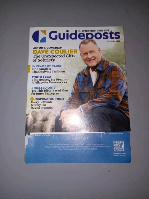 GUIDEPOSTS MAGAZINE OCTOBER November 2022 Dave Coulier Sobriety Label ...