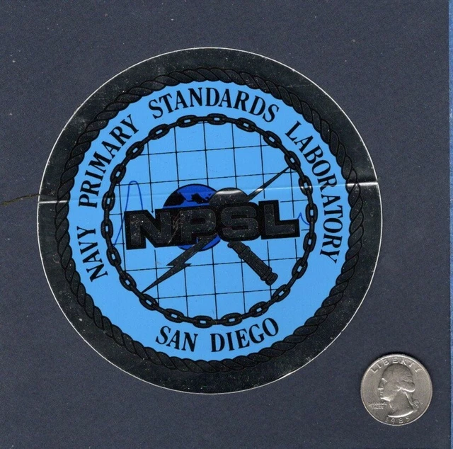 AUTOCOLLANT NPLS US Navy Laboratoire Des Normes Primaires De San Diego CA Image EUR 5,90 ...