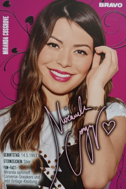 MIRANDA COSGROVE - Autogrammkarte 7x10cm - iCarly Autograph Autogramm ...