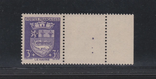 FRANCE N°561 BLASON Du Havre 1942 Nsc Avec Beau Bord De Feuille EUR 1 ...