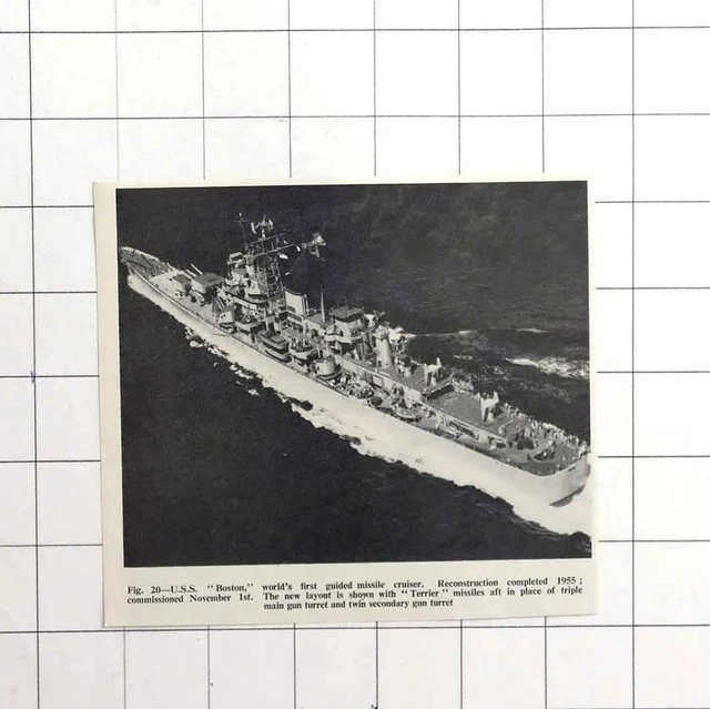 1956 WORLD'S FIRST Guided Missile Cruiser Uss Boston EUR 7,10 - PicClick IT