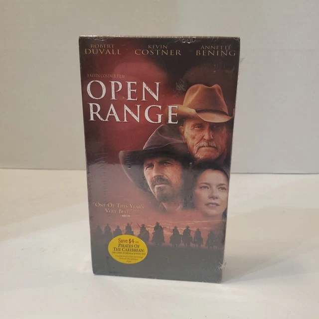 OPEN RANGE (VHS 2004) Kevin Costner Factory sealed With Watermarks £3. ...