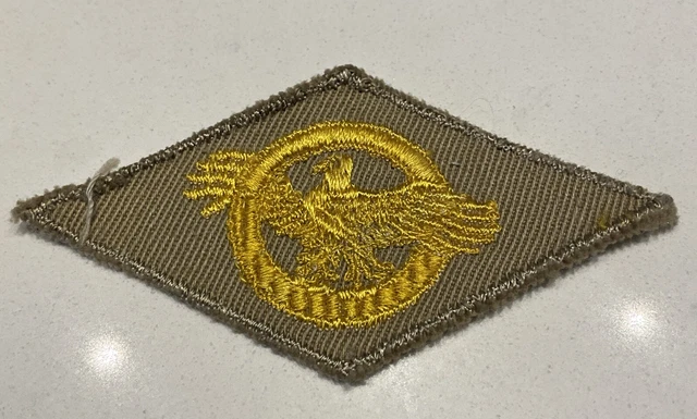 ORIGINAL WWII U.S. ARMY RUPTURED DUCK HONORABLE DISCHARGE COTTON KHAKI ...