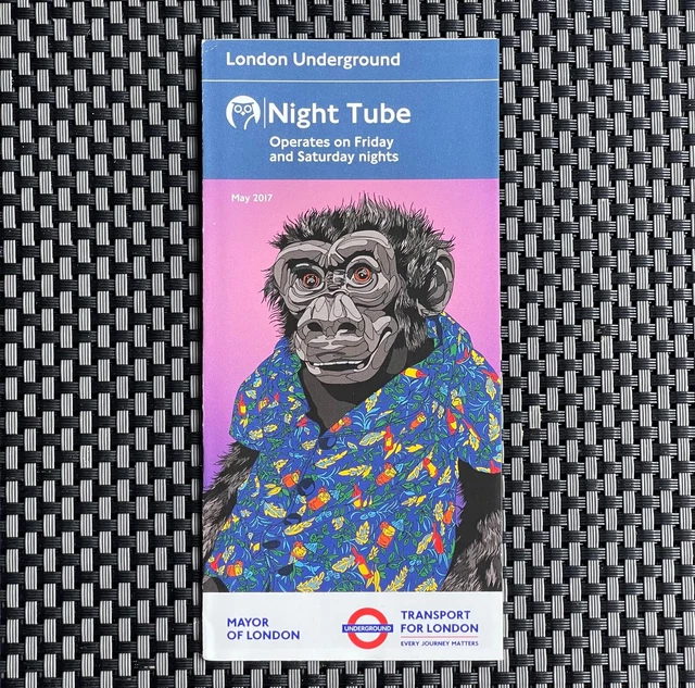 LONDON UNDERGROUND NIGHT Tube Map May 2017 £4.00 - PicClick UK