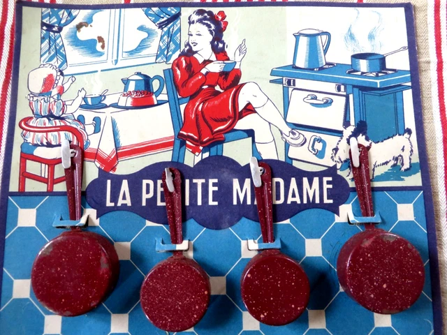 ANCIENNE DINETTE EN Tole La Petite Madame Sur Carton D'origine Jouet ...