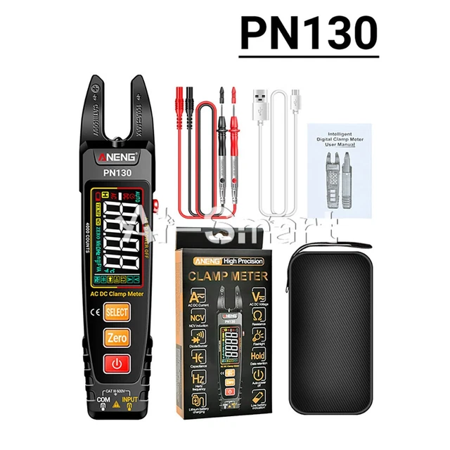 ANENG PN130 DIGITAL Multimeter Tester AC/DC Volt Ohm Amp Clamp Meter ...