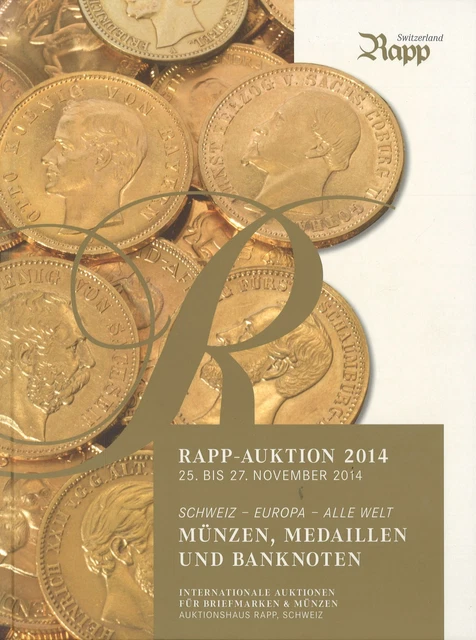 RAPP-AUKTION 2014: MÜNZEN, Medaillen und Banknoten EUR 14,38 - PicClick DE