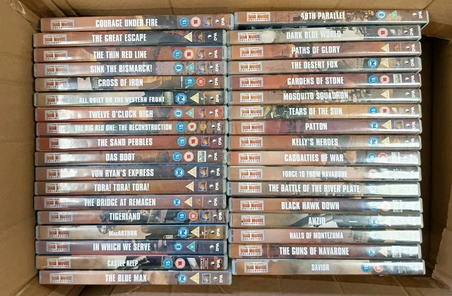 THE CLASSIC WAR MOVIE COLLECTION set of 35 x Films on DVD DeAgostini £ ...
