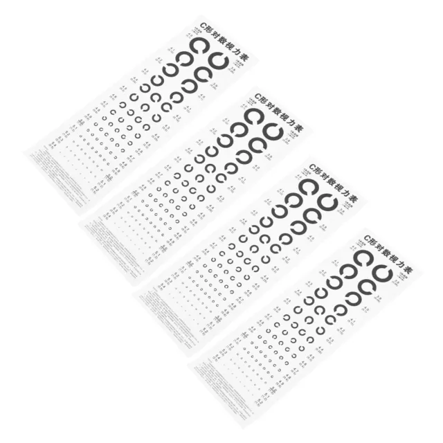 4 PCS TABLEAU Des Yeux Standard Test La Vue Pilote Chart Vision Board ...