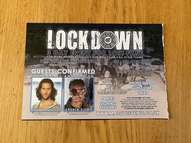 (PADA4) MAGAZINEADVERT 6X9& Lockdown Convention For Lost Andrew Divoff ...