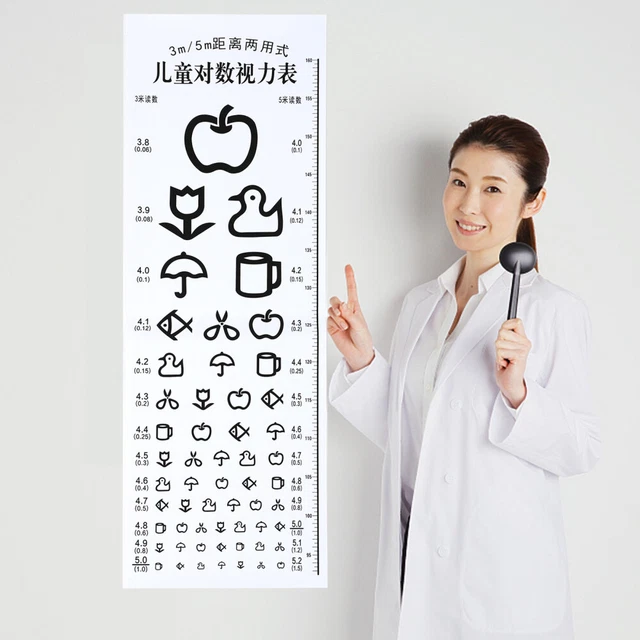 EYE TEST BOARD Visual Acuity Chart Eye Exam Chart School Eye Chart £5. ...