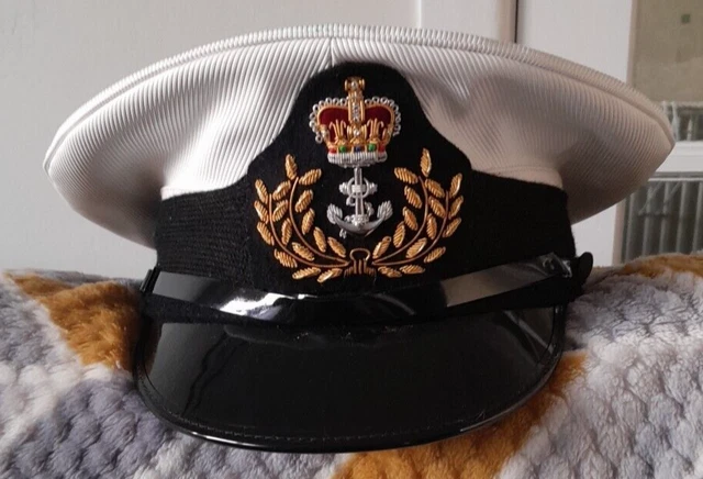 ROYAL NAVY MENS Warrant Officer's CAP SIZE 57CM GENUINE RN ISSUE Named ... ROYAL NAVY MENS Warrant Officer's CAP SIZE 57CM GENUINE RN ISSUE Named ...