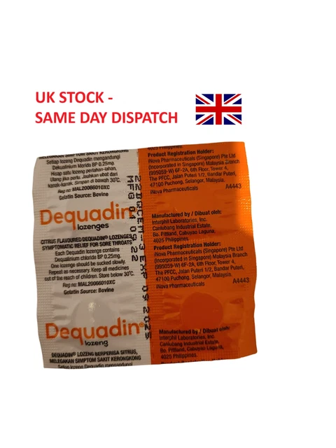 DEQUADIN LOZENGES – Antiseptic & Antifungal Relief for Mouth & Throat ...