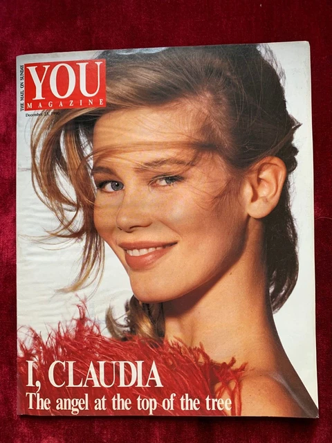 MAIL ON SUNDAY YOU mag 23-Dec-1990 CLAUDIA SCHIFFER cover + 4 pages ...