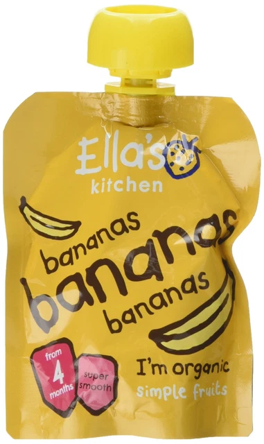 ELLA'S KITCHEN SMOOTH Puree, First Taste Bananas, 70g £6.71 - PicClick UK