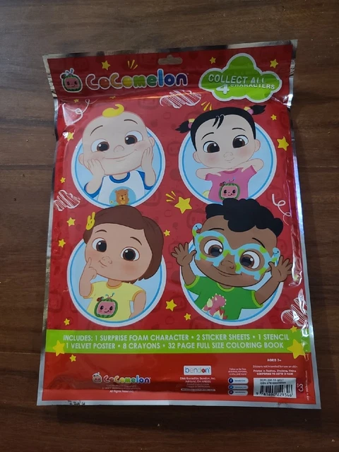 COCOMELON SURPRISE PLAY PACK 1 Character Stickers Poster Coloring Book ...