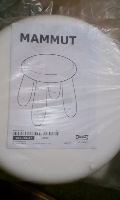 MAMMUT IKEA FOUR legged childrens stool white £12.94 - PicClick UK