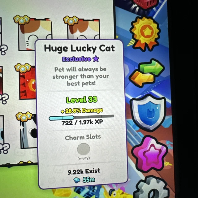ROBLOX PET SIM 99 Huge Lucky Cat Level 33+ $39.20 - PicClick AU