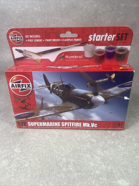 AIRFIX SUPERMARINE SPITFIRE Mk.Vc 1:72 Scale Model Starter Set Brand New £12.95 - PicClick UK
