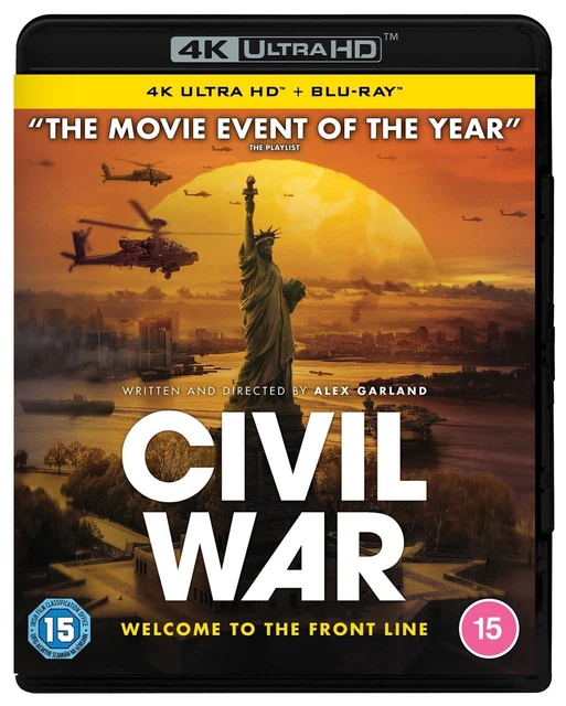 CIVIL WAR 4K Remastered Uhd Blu-Ray Kirsten Dunst Alex Garland 2024 New Sealed📀 £23.95 - PicClick UK