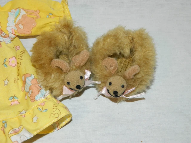VINTAGE TEDDY BEDDY Bye Doll REPLACEMENT clothing Dress & Slippers 1980 ...