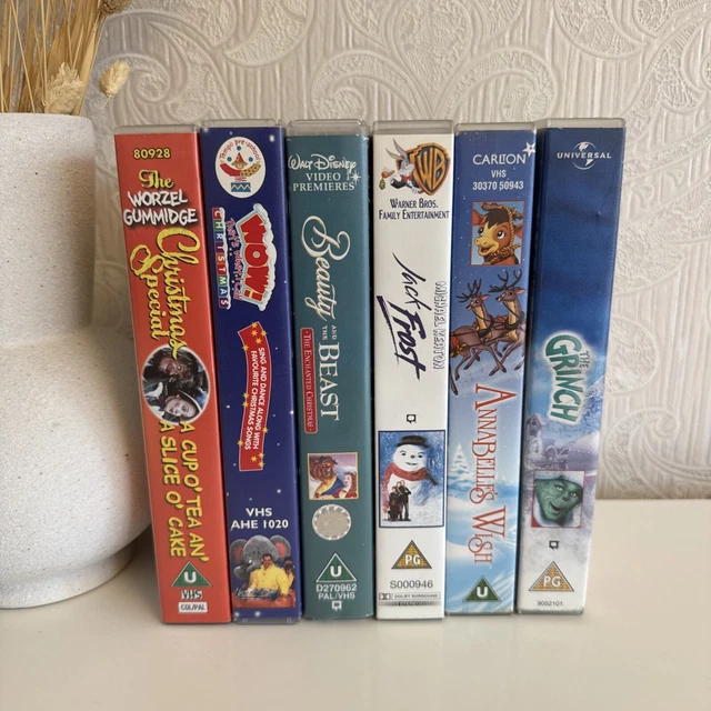 VINTAGE CHRISTMAS VHS Tapes Videos Disney Grinch Jack Frost Bundle x 6 ...