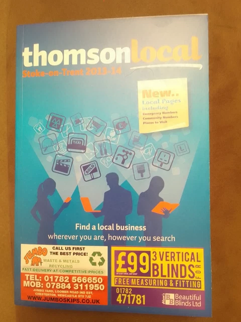 THOMSON LOCAL TELEPHONE DIRECTORY Stoke on Trent 2013/2014 £12.94 ...