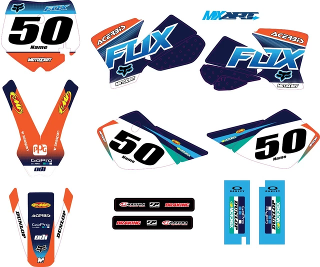 CUSTOM GRAPHICS FULL Kit to Fit KTM 50 2002 - 2008 FOXY STYLE stickers ...
