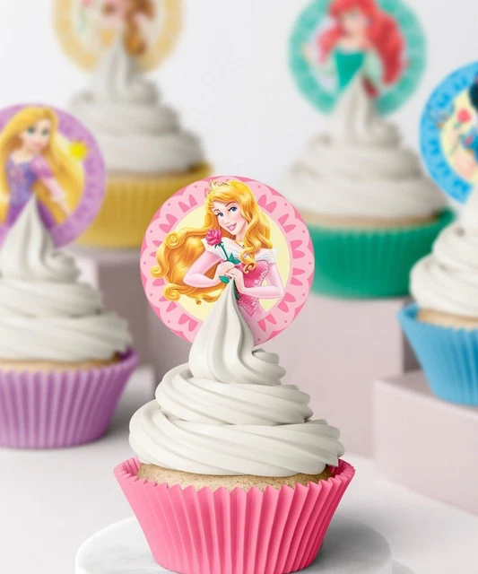 DISNEY PRINCESS EDIBLE Icing Wafer Cake cupcake Topper Birthday ...