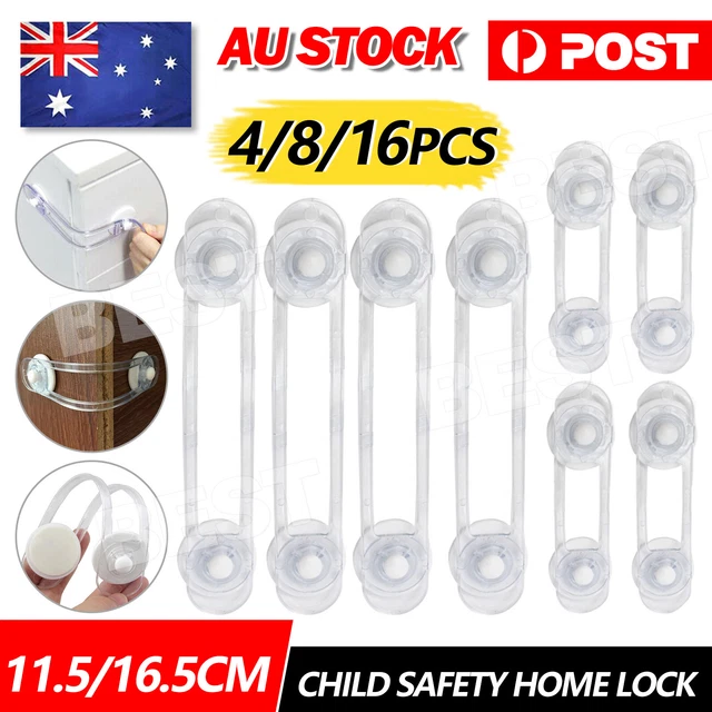 BABY KIDS HOME Locks Protecter Door Fridge Drawer Proof Safety Latches ...