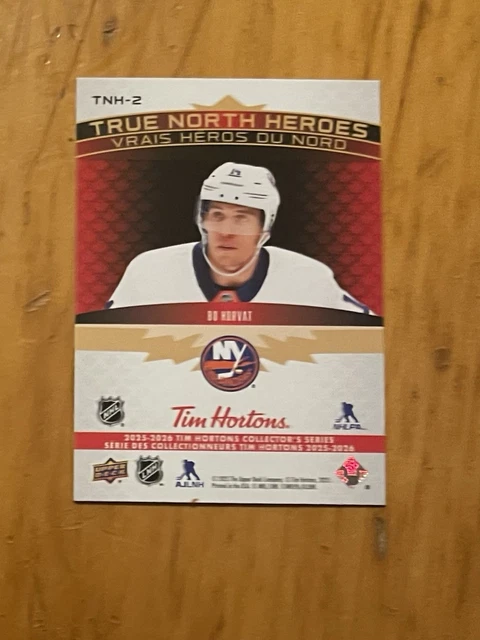2025-26 UPPER DECK Tim Hortons True North Heroes Bo Horvat New York ...