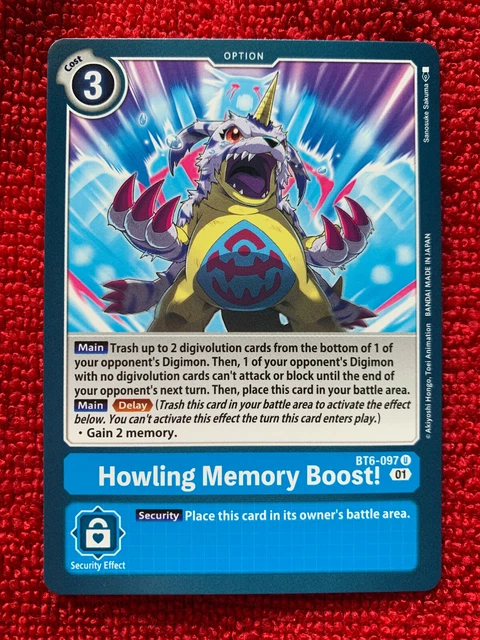 DIGIMON CARD GAME Howling Memory Boost! BT6-097 U NM $0.99 - PicClick CA