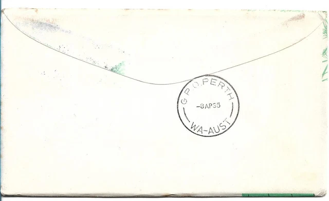 1965 QANTAS FLIGHT Cover VIENNA - Perth Australia Front & Back Shown ...