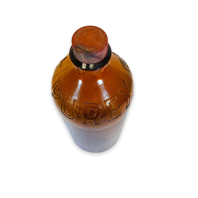 Vintage Purex Bleach Amber Glass Quart Bottle 9 X 4 With Cap 1744 Picclick Ca